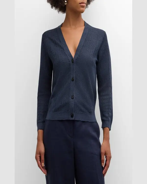 Theory Neo Sag Harbor Cropped Cardigan - Nctrn Way | Editorialist